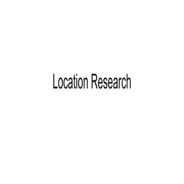 Location research | PPTX