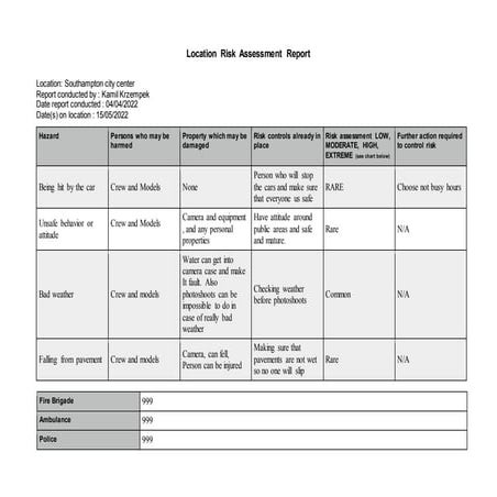 Location risk assesment | DOCX