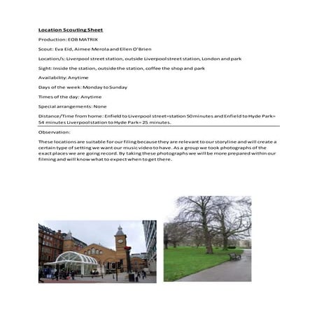 Location Scouting Form | DOCX