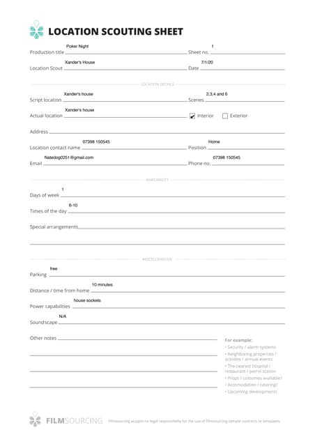 LM Location Scouting Template (Recce) (Exemplar).pdf