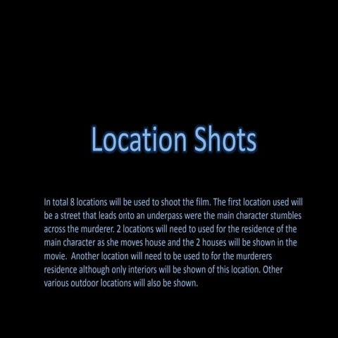 Location shots | PPT