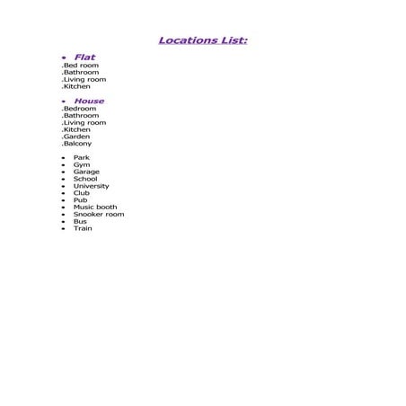Locations List Media A2 | DOC