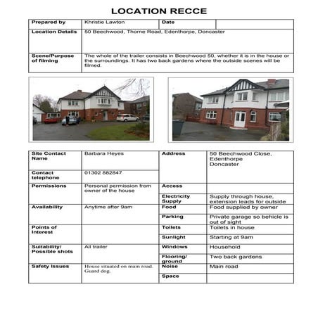 Location Recce Part 1 | DOC