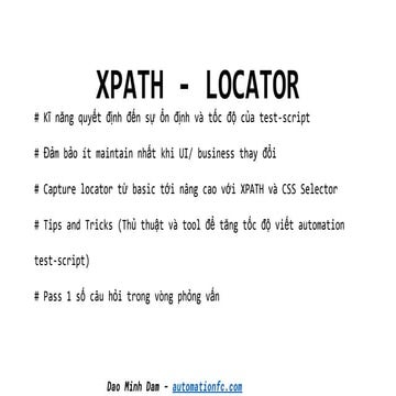 Handle dynamic element with XPATH - DamDM | PPT