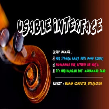 Usable Interface | PDF