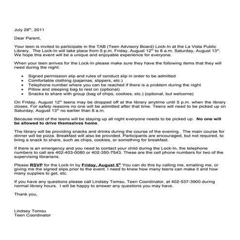 Lock-In Form Examples | DOC