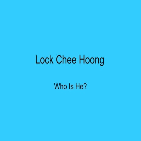 Lock Chee Hoong | PPT | Movies | Entertainment