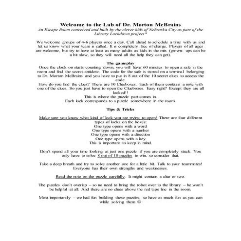 Library Lockdown Documentation | DOCX