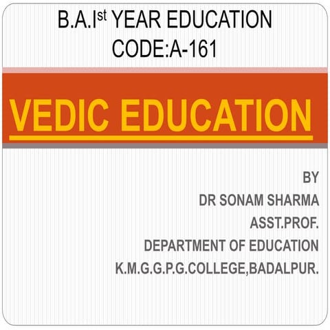 Vedic Education | PPTX