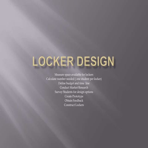 Locker design | PPTX