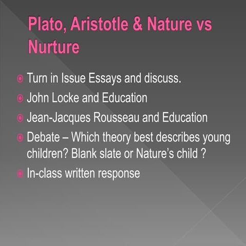 Locke, Rousseau and Education | PPT