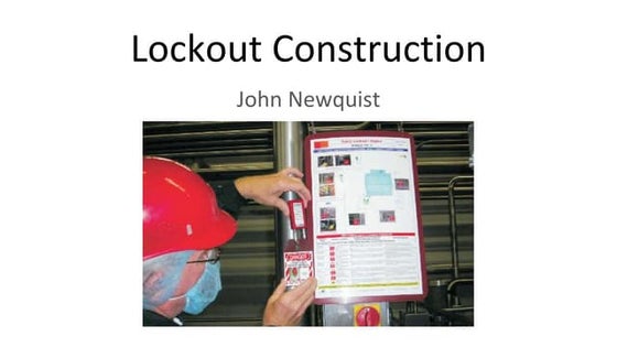 The Role of Lockout Tagout in Electrical Safety | PPTX | First Aid ...