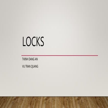 Locks | PPT