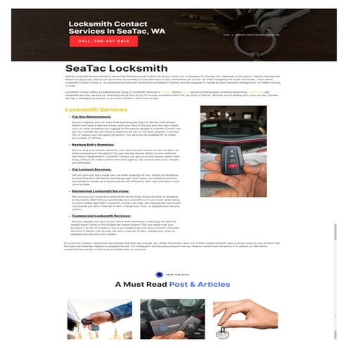 Locksmith Contact Services In SeaTac, WA | PDF