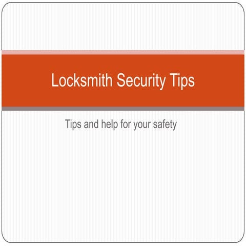 Locksmith security tips | PPT