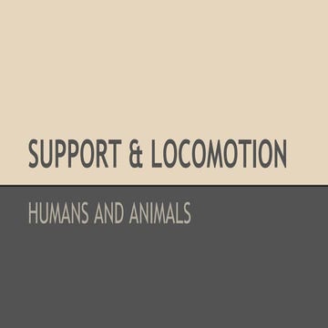 Locomotion and support | PPTX