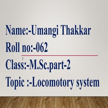 Locomotory system in invertebrtes | PPTX
