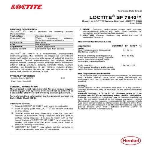 Loctite 7840 tds | PDF