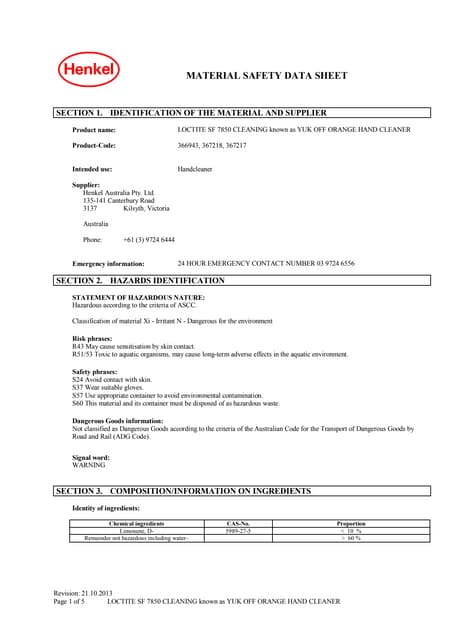 Loctite 577 msds | PDF
