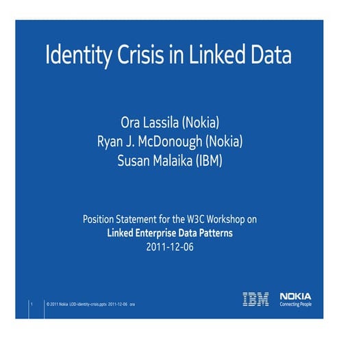 Identity Crisis in Linked Data | PDF | Databases | Computer Software and Applications
