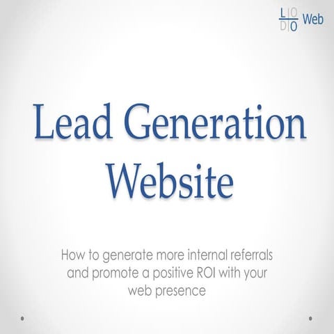 LoDo Web Lead Generation Website Presentation | PPTX