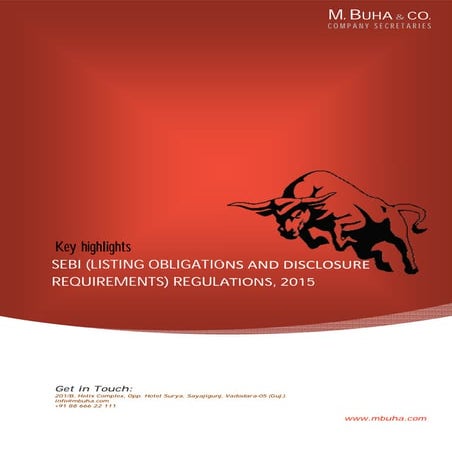 SEBI_LODR (Listing Obligations Disclosure Requirements)_highlights | PDF