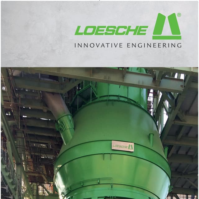 Loesche Technology - Always a Step Ahead: Loesche Mills for Cement Raw ...