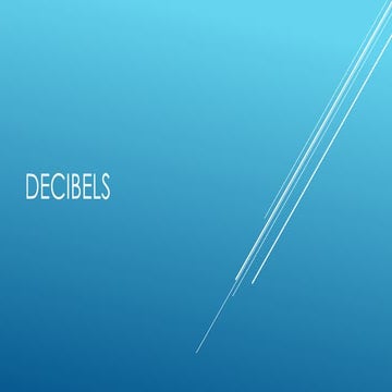 Decibels | PPTX