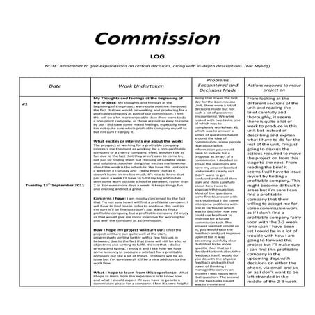 Commission Log | DOCX