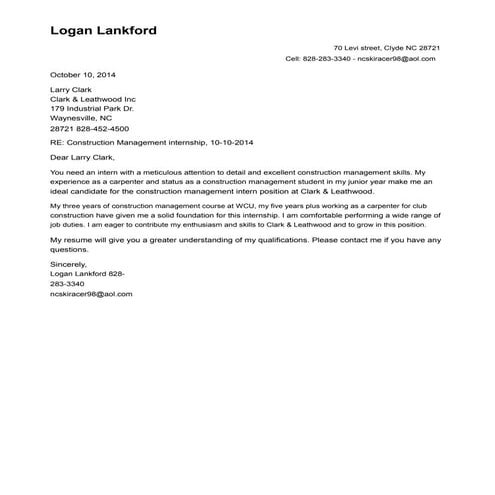 Logan lankford letter | RTF