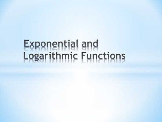Properties of Natural Logarithmic functions | PPTX