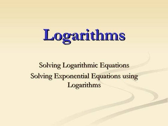 Properties of-logarithms | PDF