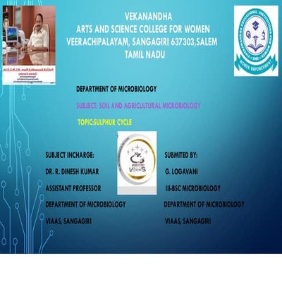 SULPHUR CYCLE SOIL AND AGRICULTURAL MICROBIOLOGY | PDF