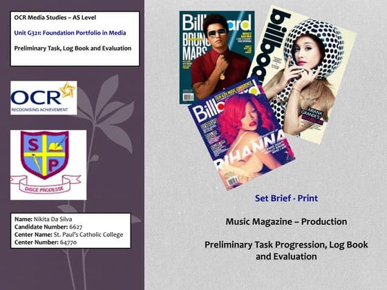 Media magazine covers analysis | PPTX | Music | Entertainment