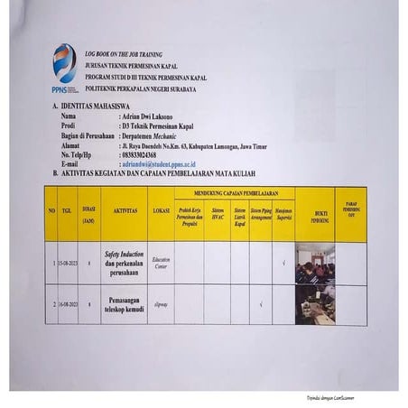 Logbook OJT_Adrian Dwi Laksono_D3ME5A_0321030018.pdf