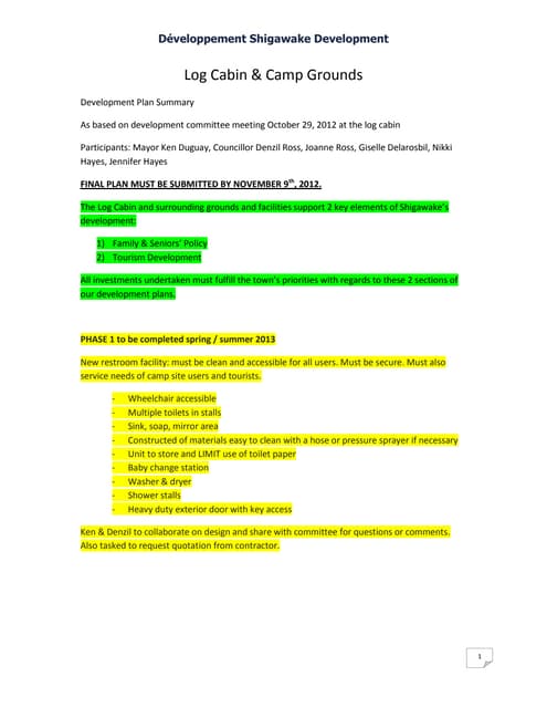 Dubois county park master plan final | PPT