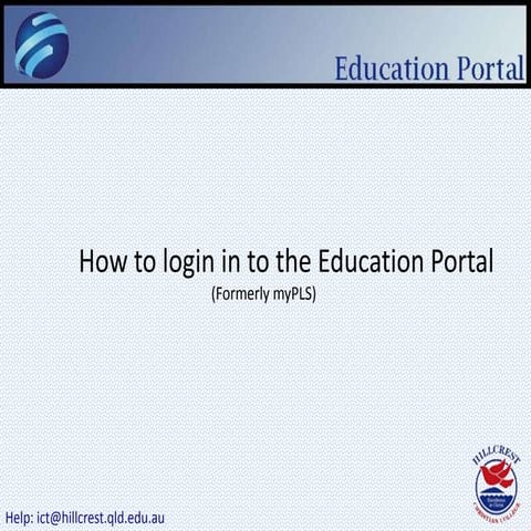 Logging into Education portal (For staff) | PPT
