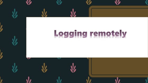 Setting up SSH | PPTX | Information and Network Security | Computing