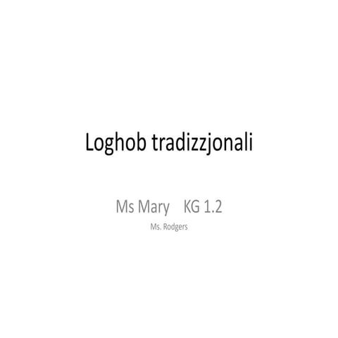 Maltese tradtional games | PPT