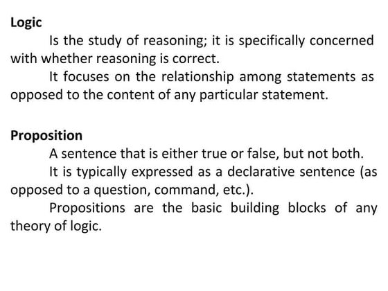 Mathematical Logic - Part 1 | PPT | Physics | Science