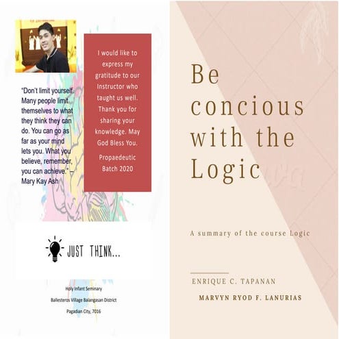 logic101aB BY ENRIQUE R. TAPANAN SUMMARY | PDF