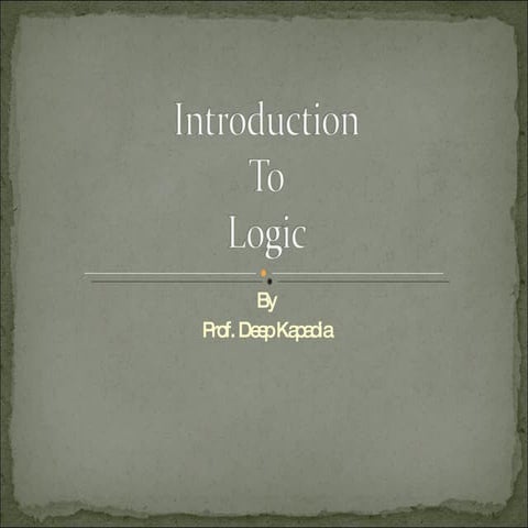 Logic 1 Intro | PPT