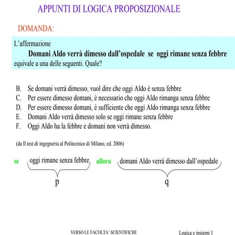 appunti di logica | PPT