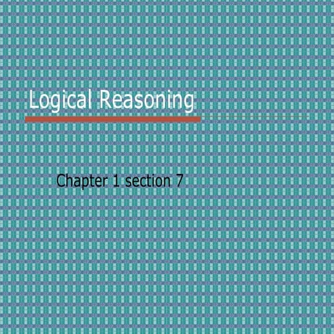 Logical Reasoning Algebra 1 | Ppt