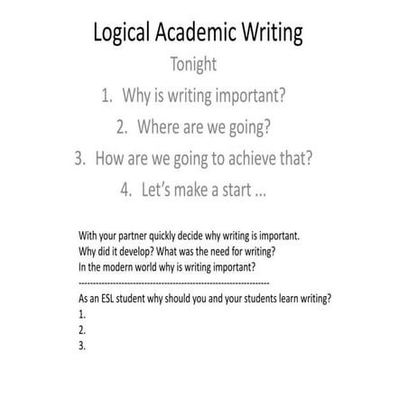 Logical Academic Writing | PDF