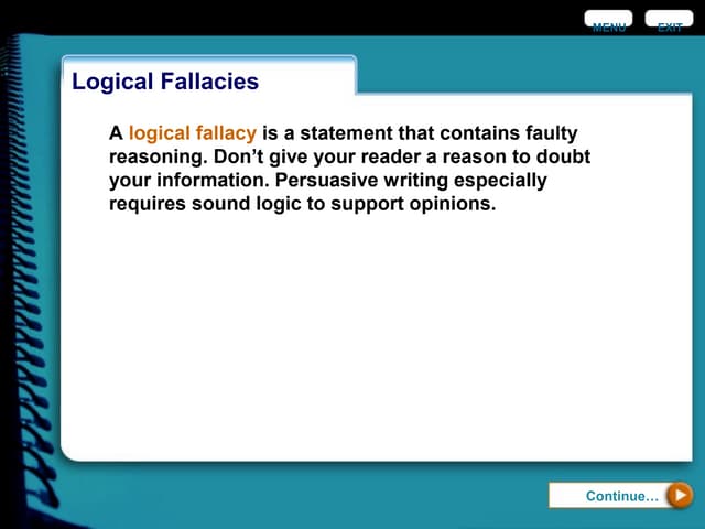 9 Logical Fallacies | PPT