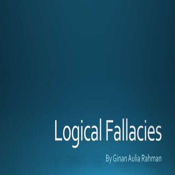 Logical fallacies | PPT