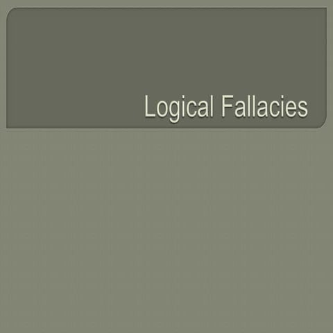 Logical fallacies | PPTX