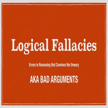 Logical fallacies 2018 | PPT