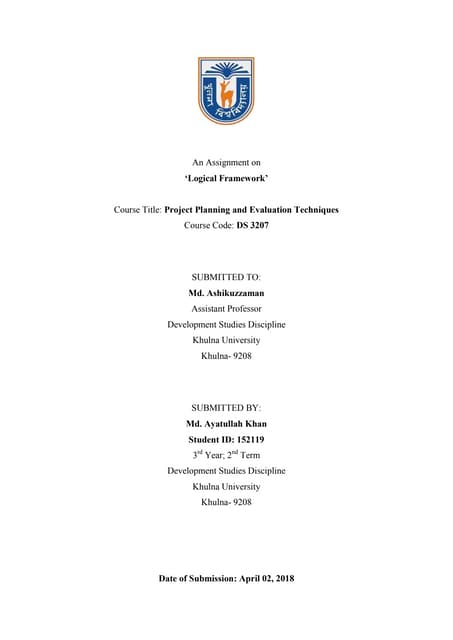 Monitoring and evaluation frameworks logical framework | PPT